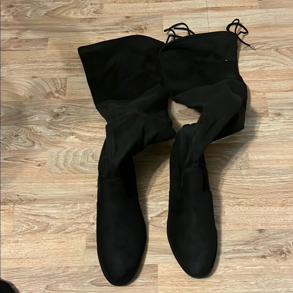 Marc Fisher | Shoes | Marc Fisherthigh High Black Suede Bootsblackeuc ...
